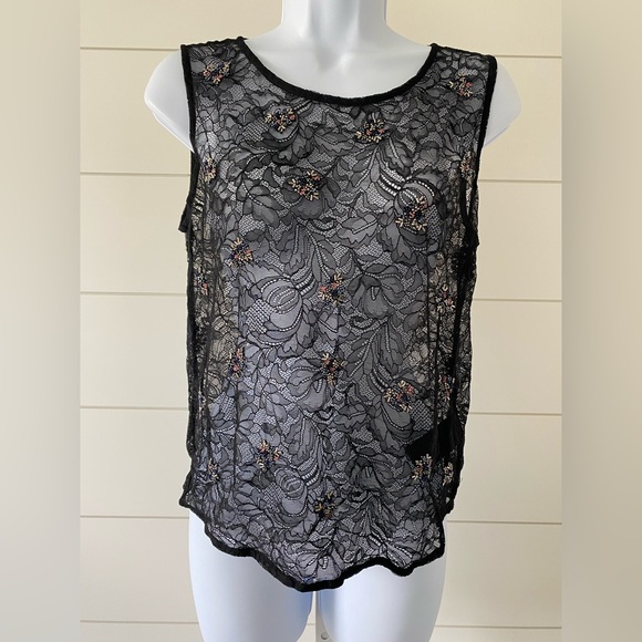 All Saints | Tops | All Saints Beaded Silk Lace Top Size 6 Hand ...